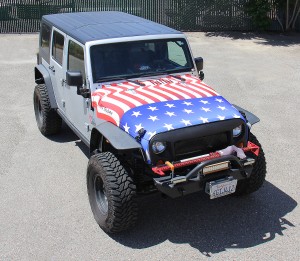 American Flag Jeep Hood Wrap